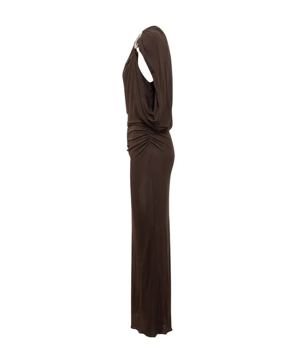 LANVIN Cut-out Detailed Crewneck Maxi Dress - Black