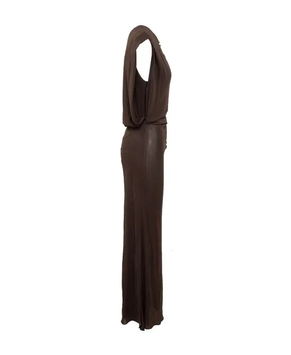 LANVIN Cut-out Detailed Crewneck Maxi Dress - Black