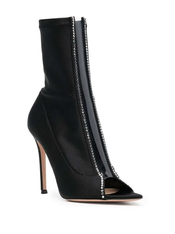 GIANVITO ROSSI Embellished Open-toe Stiletto Boots