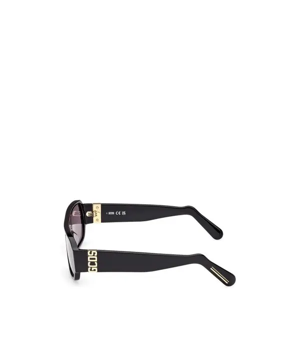 Gcds Geometric Frame Sunglasses With Logo Detail - Gray
