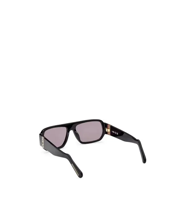 Gcds Geometric Frame Sunglasses With Logo Detail - Gray