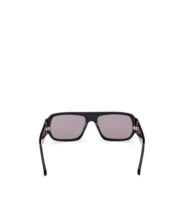 Gcds Geometric Frame Sunglasses With Logo Detail - Gray