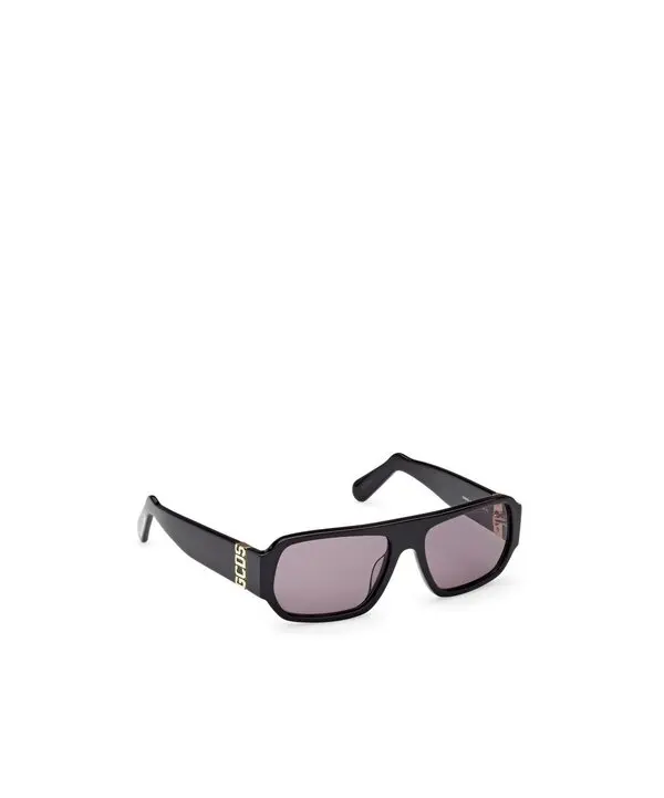 Gcds Geometric Frame Sunglasses With Logo Detail - Gray