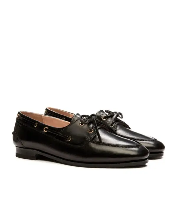 Bally Leather Almond Toe Loafers - Black