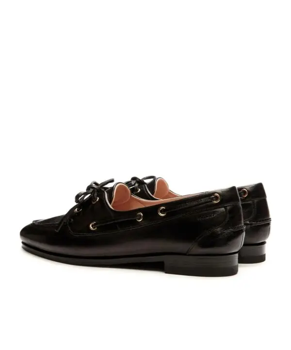 Bally Leather Almond Toe Loafers - Black