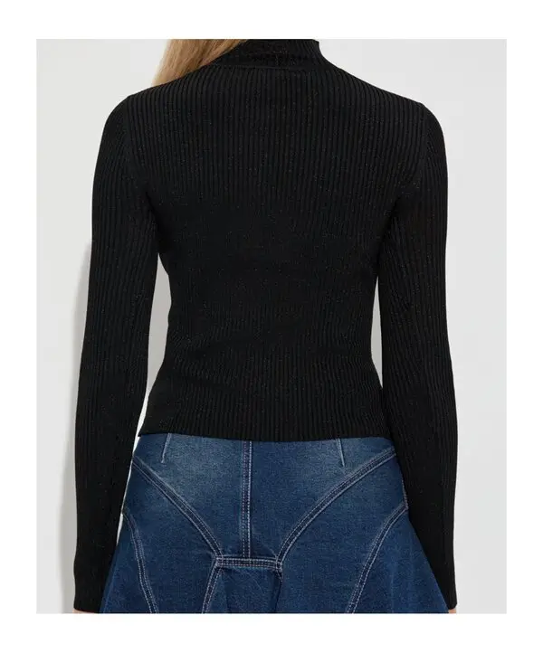 Versace Ribbed Sweater With Buckle Detail