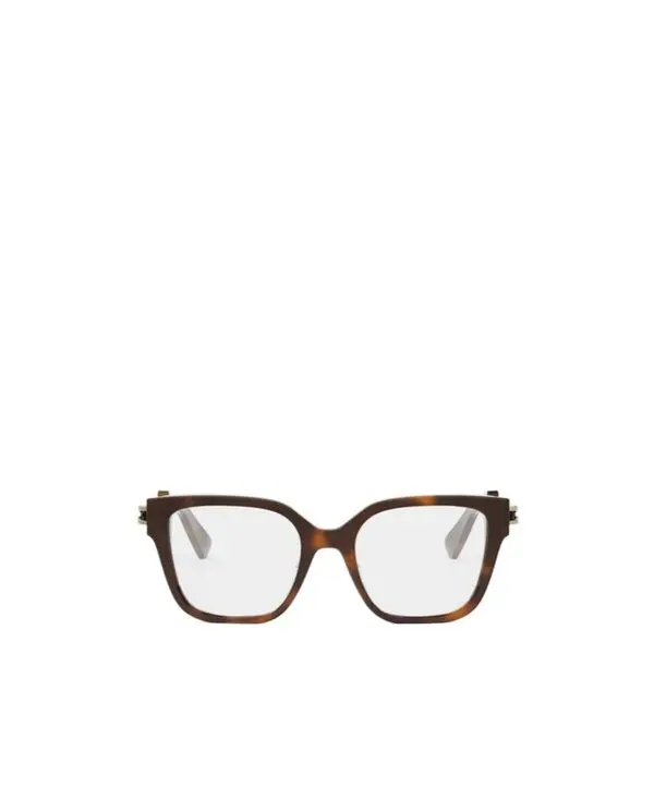 BVLGARI Square Frame Eyeglasses - Havana