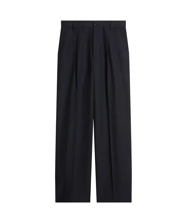 Dries Van Noten Pressed Creased Straight-leg Trousers - Blue