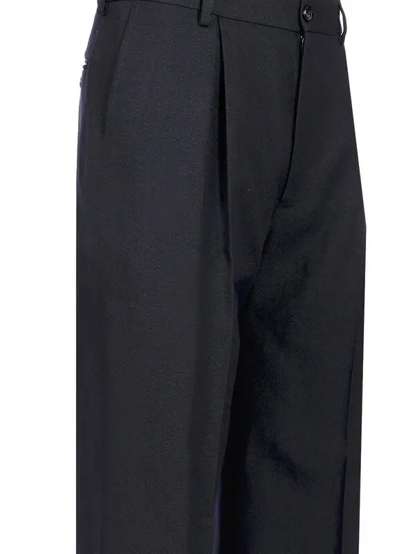 Dries Van Noten Pressed Creased Straight-leg Trousers