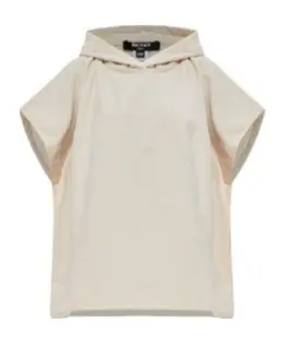 Balmain Logo Embroidered Hooded Poncho With Short Sleeves