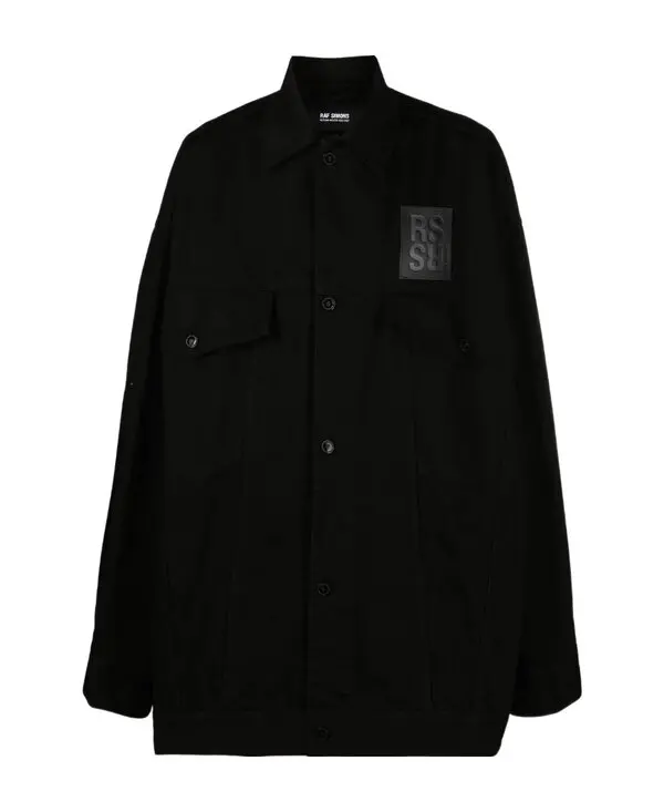 Raf Simons Logo Long-sleeved Shirt - Black