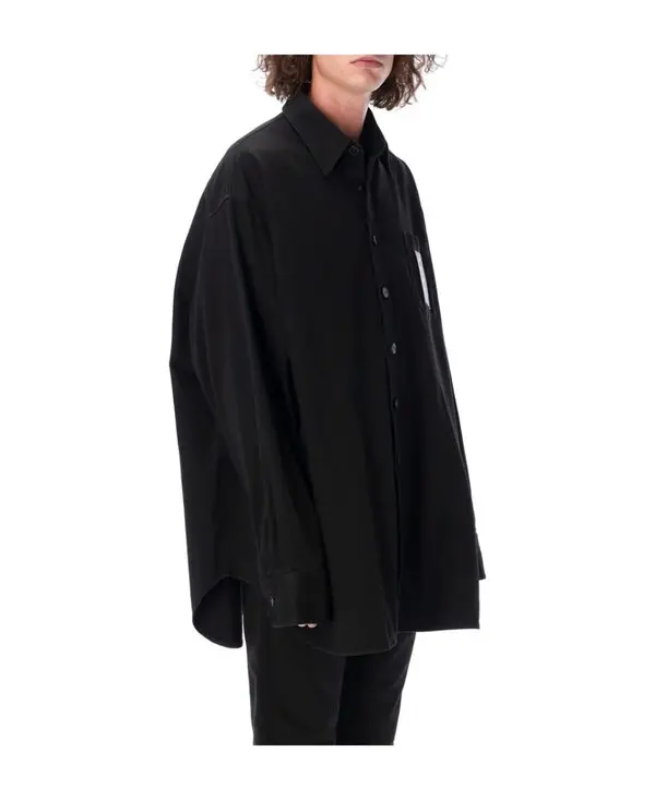 Raf Simons Logo Long-sleeved Shirt - Black