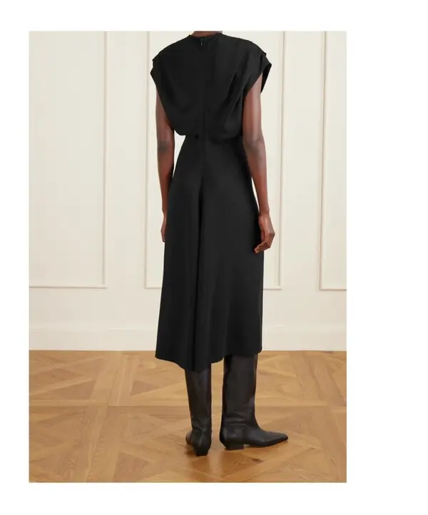 Co Name V-neck Dress In Satin Knit