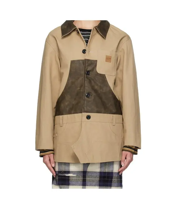 Andersson Bell Beige Carpenter Paneled Jacket