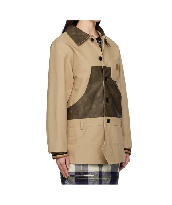 Andersson Bell Beige Carpenter Paneled Jacket