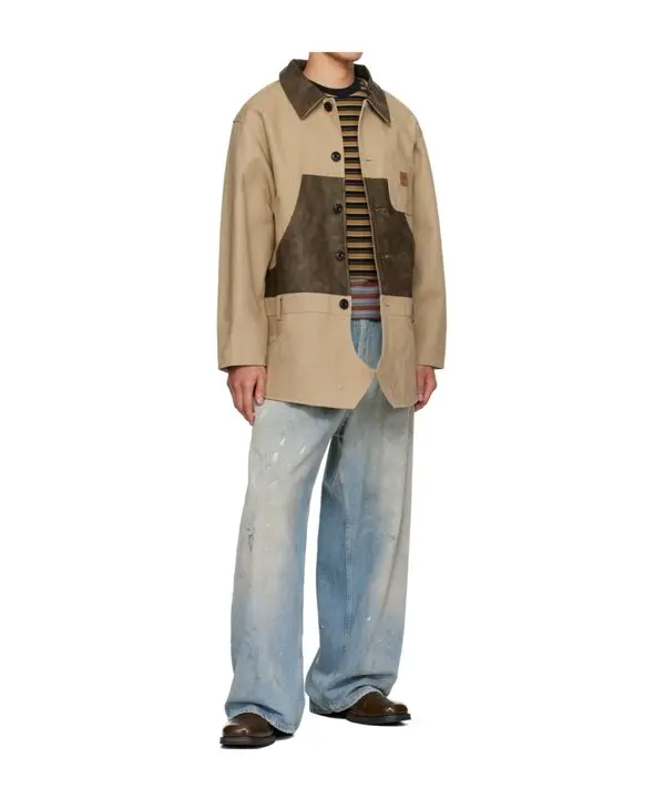 Andersson Bell Beige Carpenter Paneled Jacket