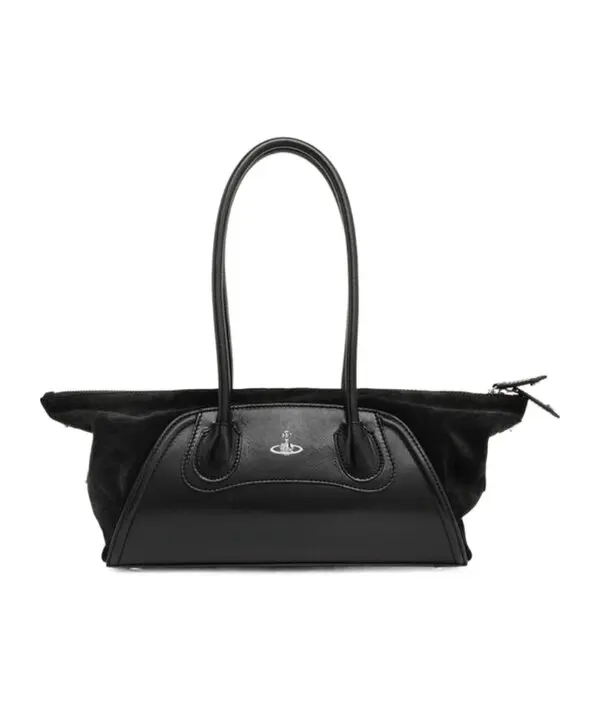 VIVIENNE WESTWOOD Small Shirley Orb Plaque Shoulder Bag - Black