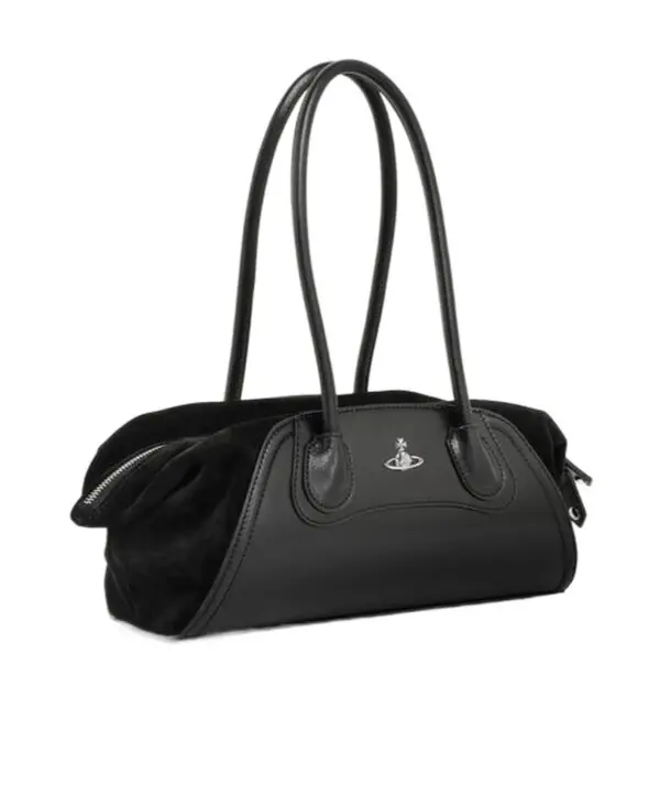 VIVIENNE WESTWOOD Small Shirley Orb Plaque Shoulder Bag - Black