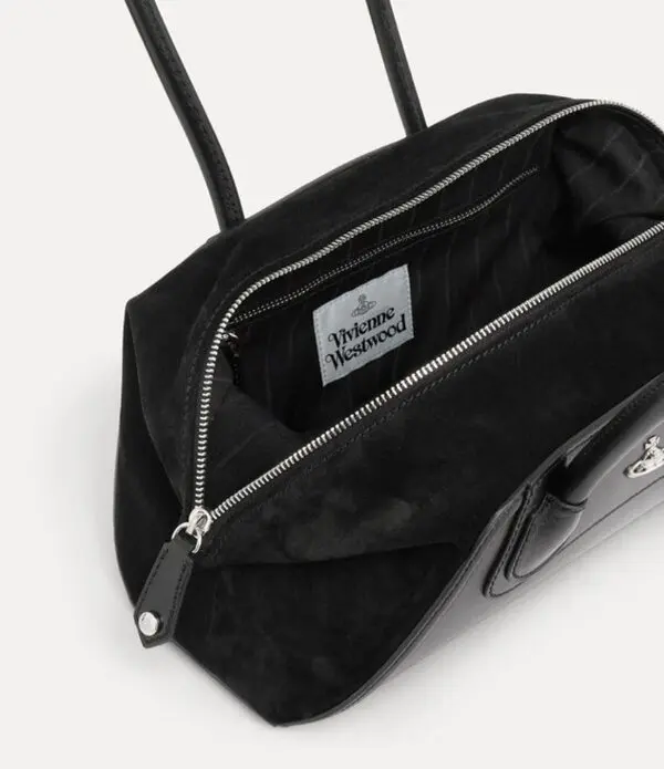 VIVIENNE WESTWOOD Small Shirley Orb Plaque Shoulder Bag - Black