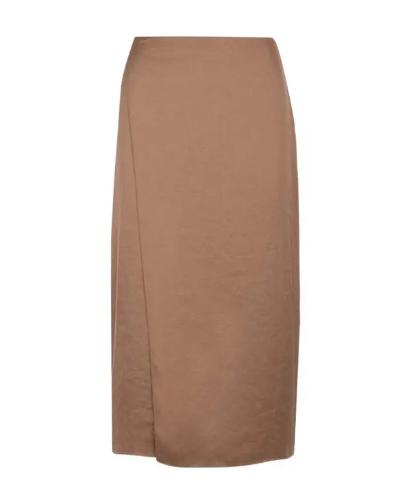 Theory Crushed Satin Wrapped Midi Skirt - No