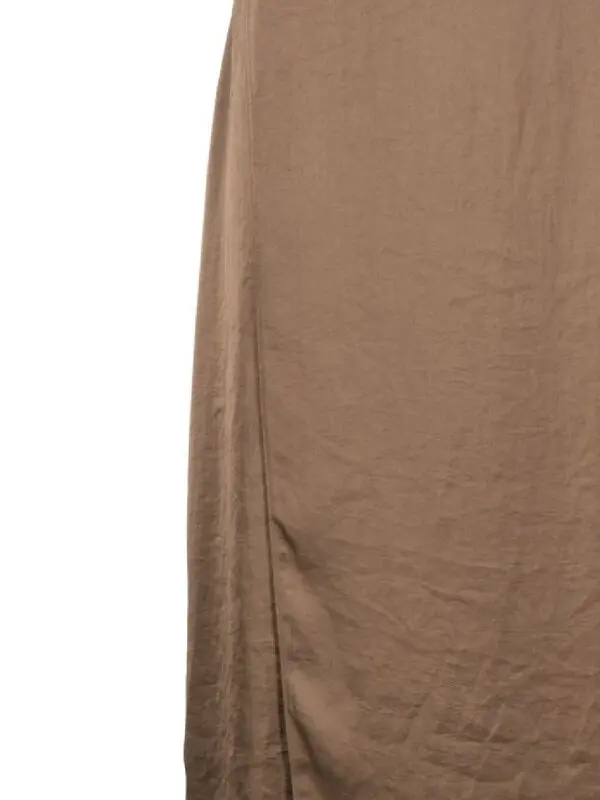 Theory Crushed Satin Wrapped Midi Skirt
