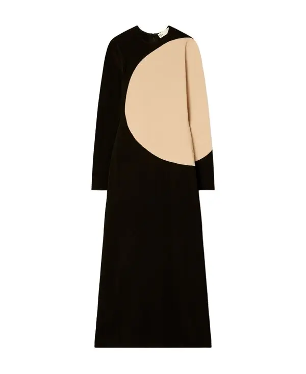 Tory Burch Color-block Crewneck Midi Dress