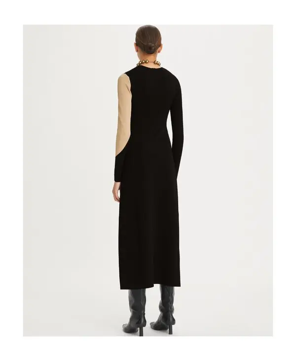 Tory Burch Color-block Crewneck Midi Dress