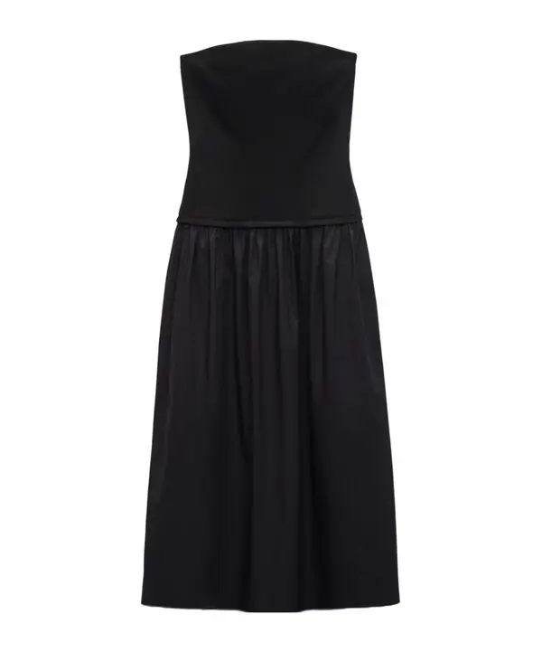 RAG  BONE Rag & Bone Irina Mixed-media Strapless Dress