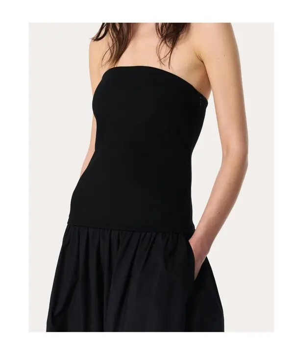 RAG  BONE Rag & Bone Irina Mixed-media Strapless Dress