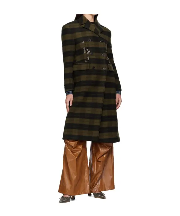 Andersson Bell Checked Double-breasted Coat