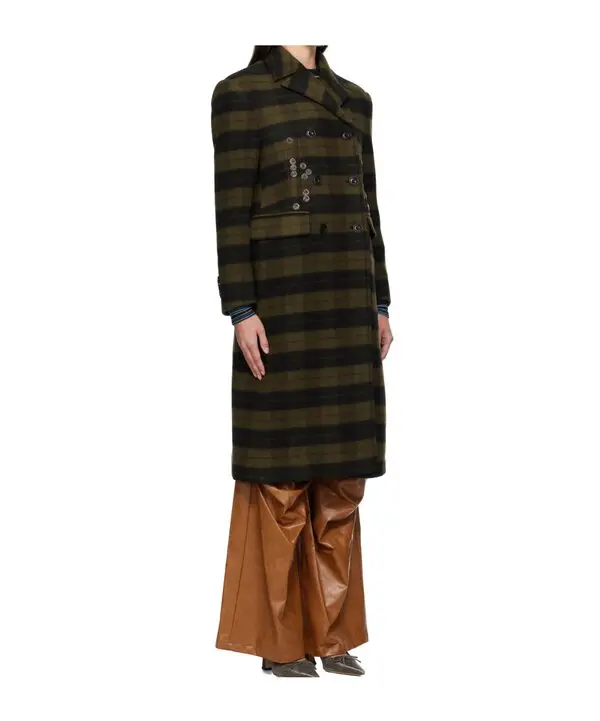 Andersson Bell Checked Double-breasted Coat