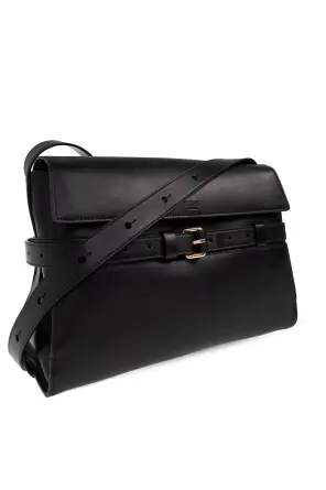 Moschino Belted Leather Shoulder Bag