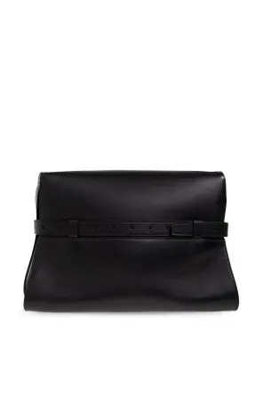 Moschino Belted Leather Shoulder Bag