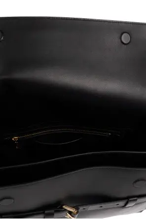 Moschino Belted Leather Shoulder Bag