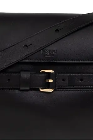 Moschino Belted Leather Shoulder Bag