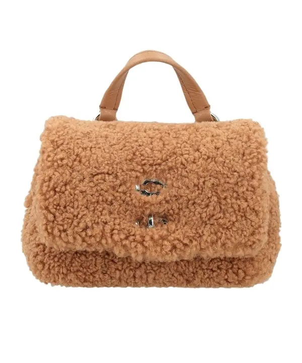 ZANELLATO Dolly Baby Bag In Teddy Faux Fur - Brown