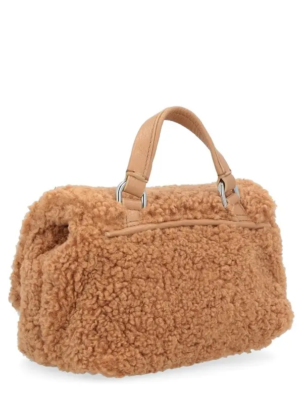 ZANELLATO Dolly Baby Bag In Teddy Faux Fur - Brown