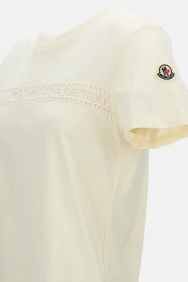 Moncler Embroidered Logo T-shirt - White