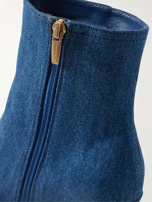 GIANVITO ROSSI Denim Ankle Boots