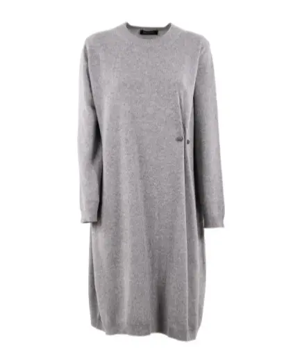 Fabiana Filippi Wool Dress With Metallic Detail - Gray