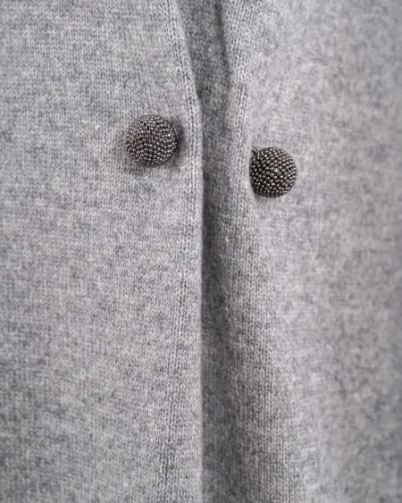 Fabiana Filippi Wool Dress With Metallic Detail - Gray