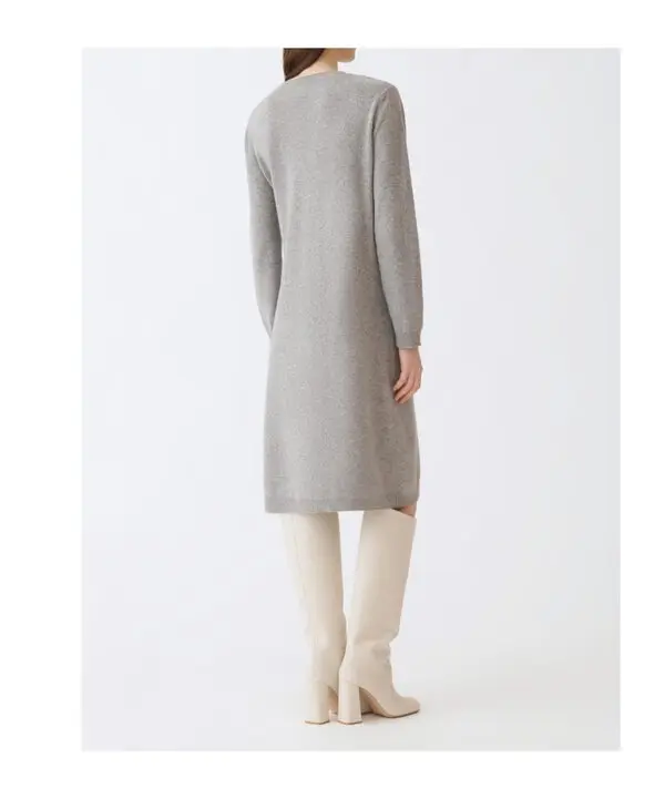 Fabiana Filippi Wool Dress With Metallic Detail - Gray