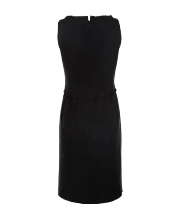 Emporio Armani Sleeveless Dress With Lotus Leaf Neckline Detail