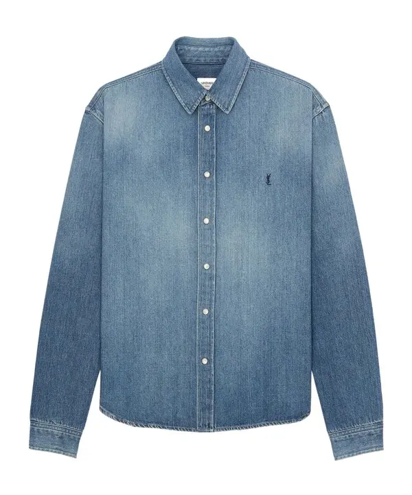 Saint Laurent Long Sleeve Denim Shirt