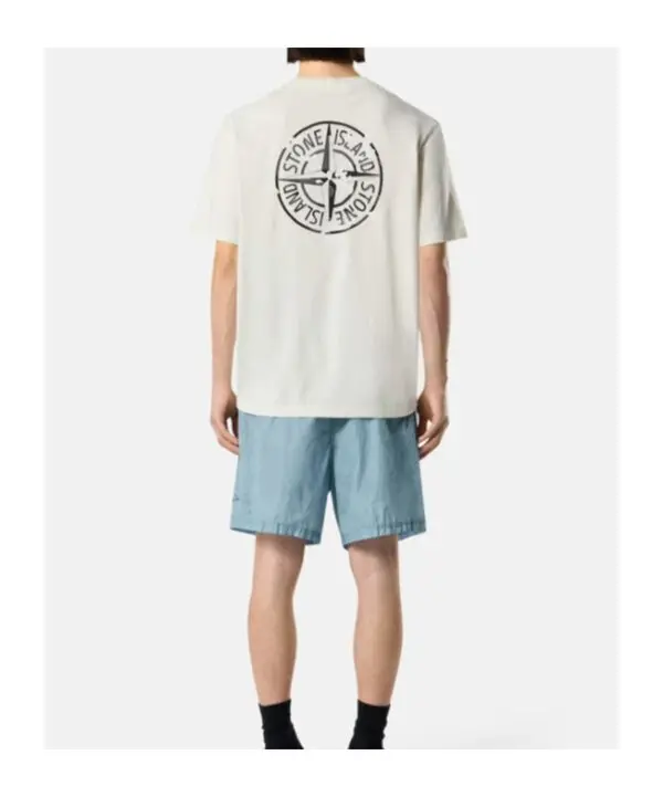 Stone Island Logo Printed Crewneck T-shirt