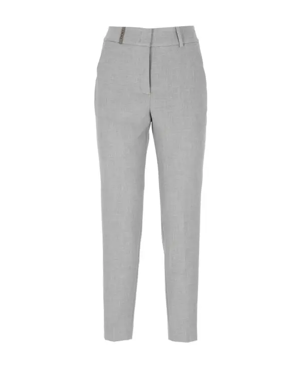 Peserico Tailored Cropped Pants - Gray