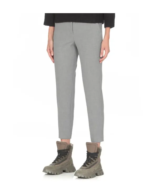 Peserico Tailored Cropped Pants - Gray