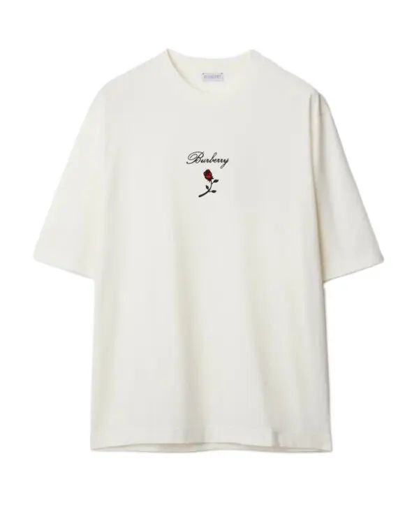 Burberry Logo Embroidered Crewneck T-shirt