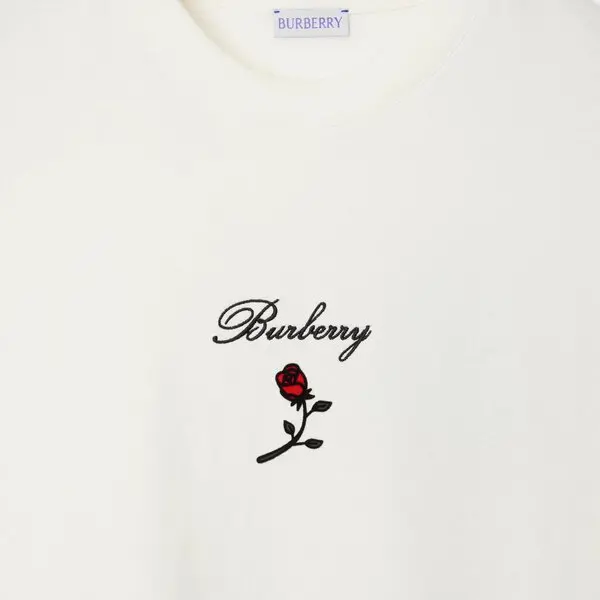 Burberry Logo Embroidered Crewneck T-shirt