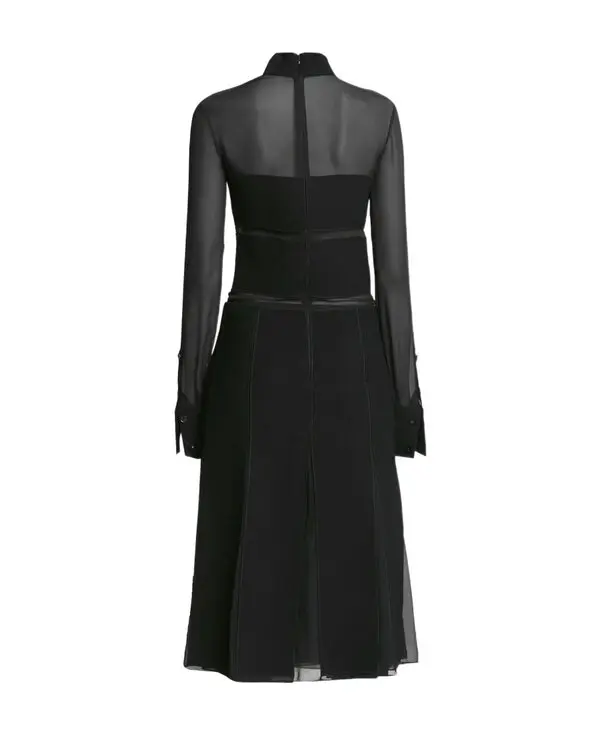 Proenza Schouler Sheer-panel Pleated Midi Dress